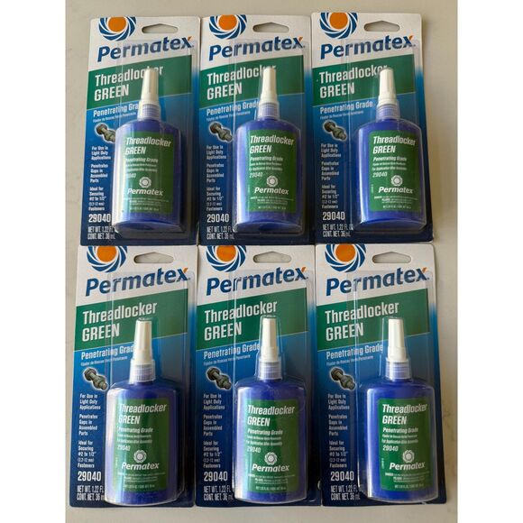 Other | Permatex Green Threadlocker 29406pk New 36ml Pack Of 6 ...